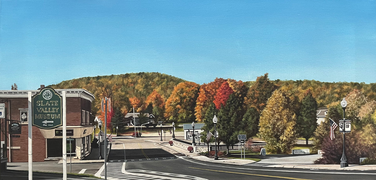 River and Main, 10x20 – Jordan Flower Fine Art